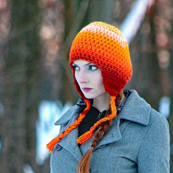 Orange Winter Hat - Etsy