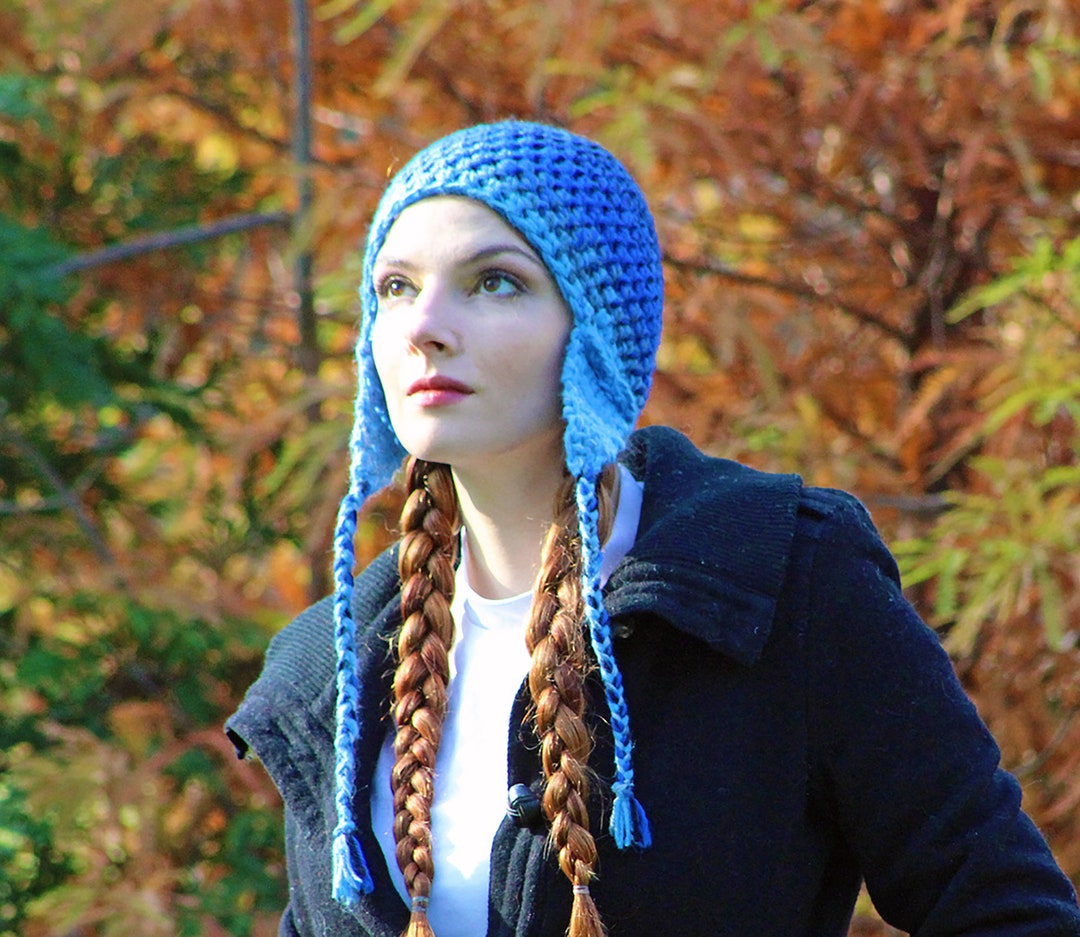 CUSTOM COLORS Fade Ombre Ear Flap Hat Color Gradient One of a Kind ...