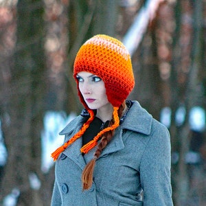 CUSTOM COLORS Fade Ombre Ear Flap Hat Color Gradient One of a Kind ...