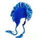 Blue Mohawk Ear Flap Hat Adult Size Boyfriend Gift - Etsy