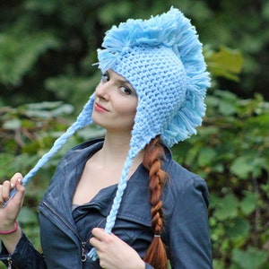 Baby Blue Mohawk Hat - Etsy