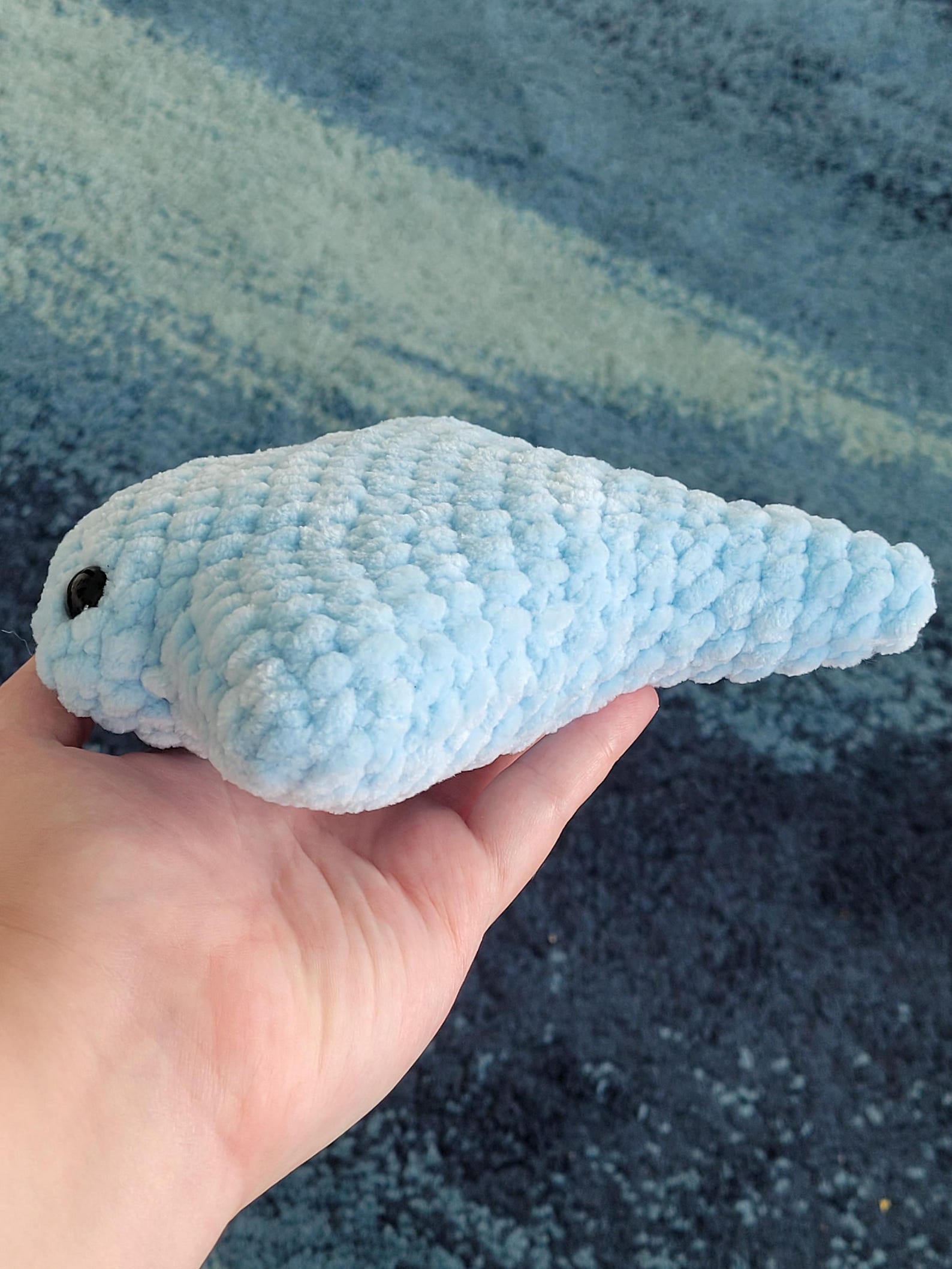 Crochet Blue Stingray Plushie - Etsy