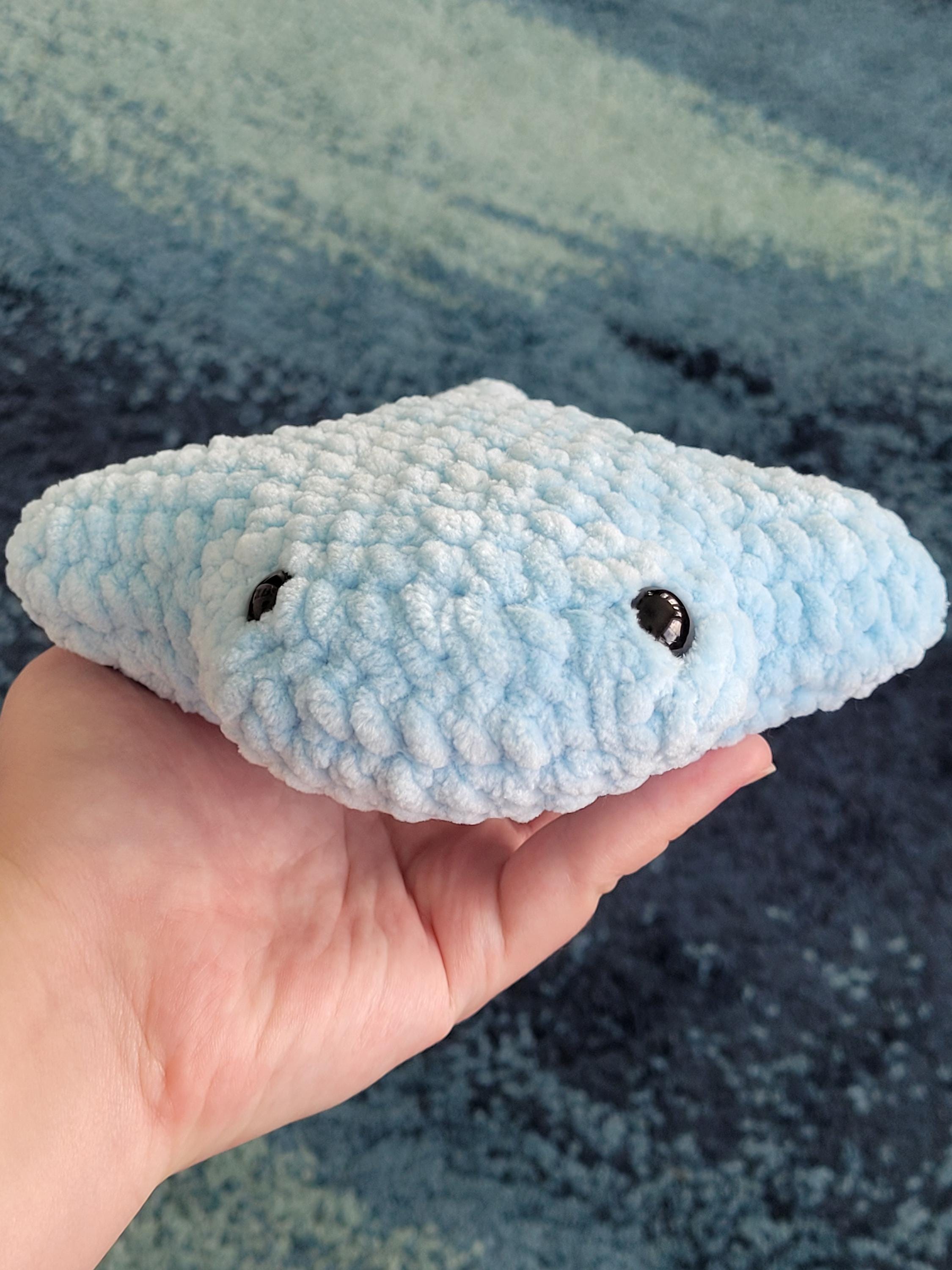 Crochet Blue Stingray Plushie - Etsy
