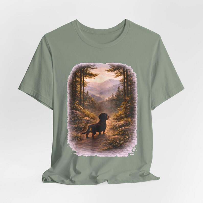 Black and Tan Dachshund Shirt, Wiener Dog Hiking Shirt, Dog Lover Gift ...