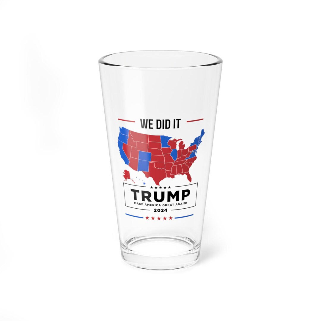 Trump Election Map We Did It Mixing Glass, 16oz | Pint Cup | MAGA ...