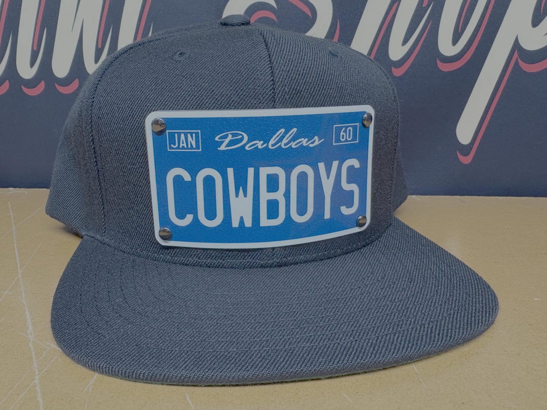 License Plate Dallas Cowboys Hat: OSPS Plaque Style - Etsy