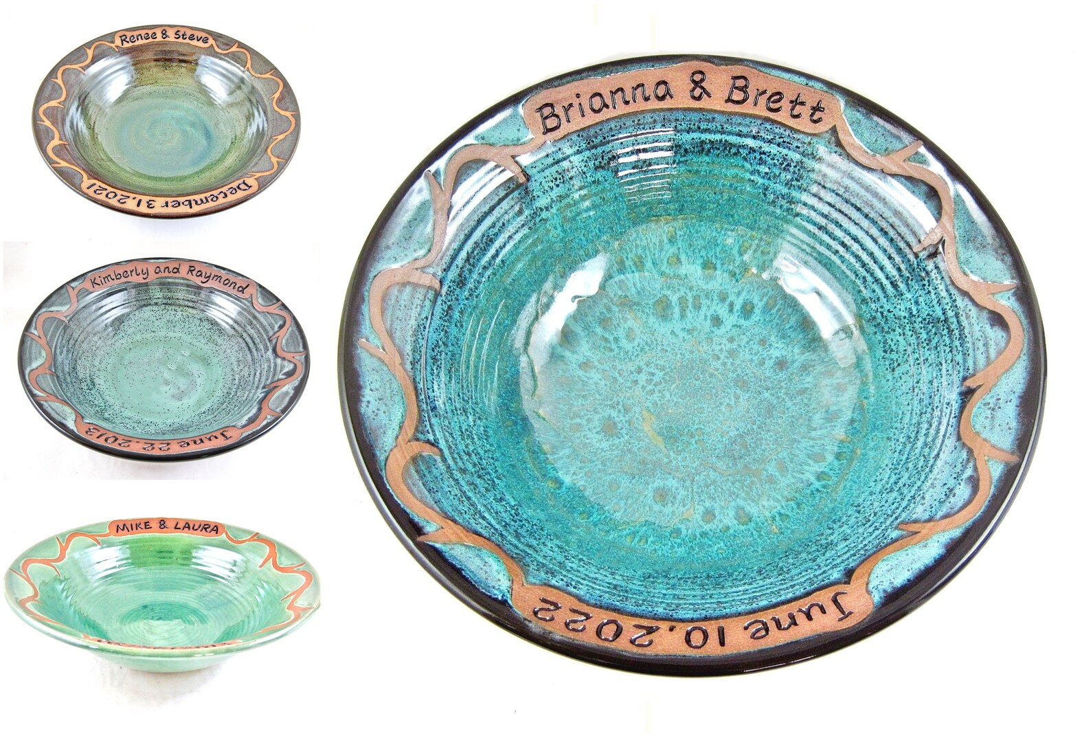 Custom Wedding Bowl Personalized Wedding Gift Engraved Pottery - Etsy