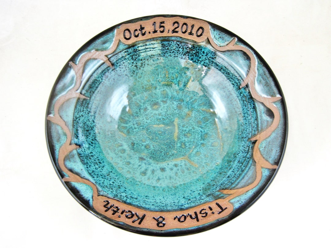 Custom Wedding Bowl Personalized Wedding Gift Engraved Pottery - Etsy