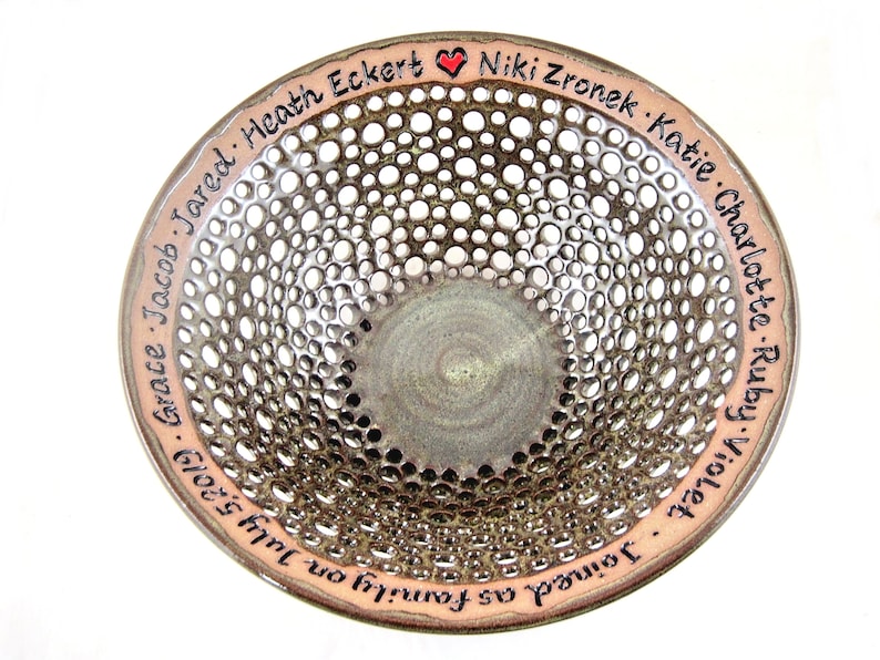 Personalized Wedding Gift, Customized Pottery Fruit Bowl, Wedding Gift ...