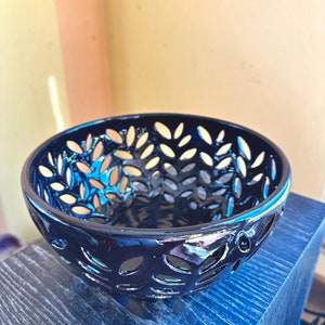 Pottery Fruit Bowl Modern Ceramics Fruit Bowl Lace Bowl in - Etsy