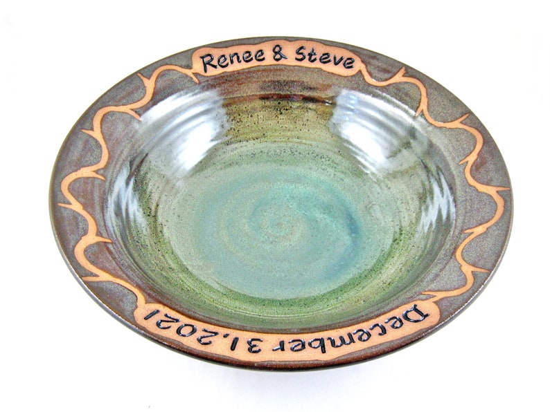 Custom Wedding Bowl Personalized Wedding Gift Engraved Pottery - Etsy