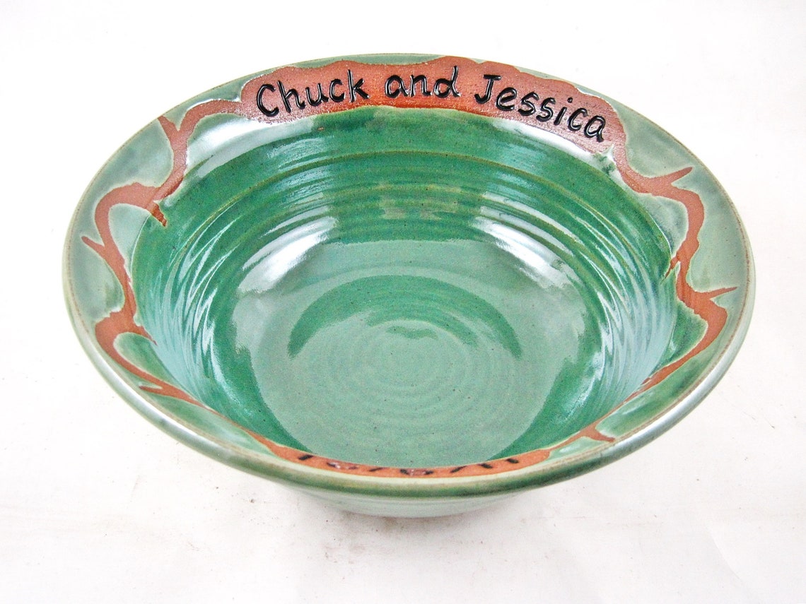 Custom Wedding Bowl Personalized Wedding Gift Engraved Pottery - Etsy