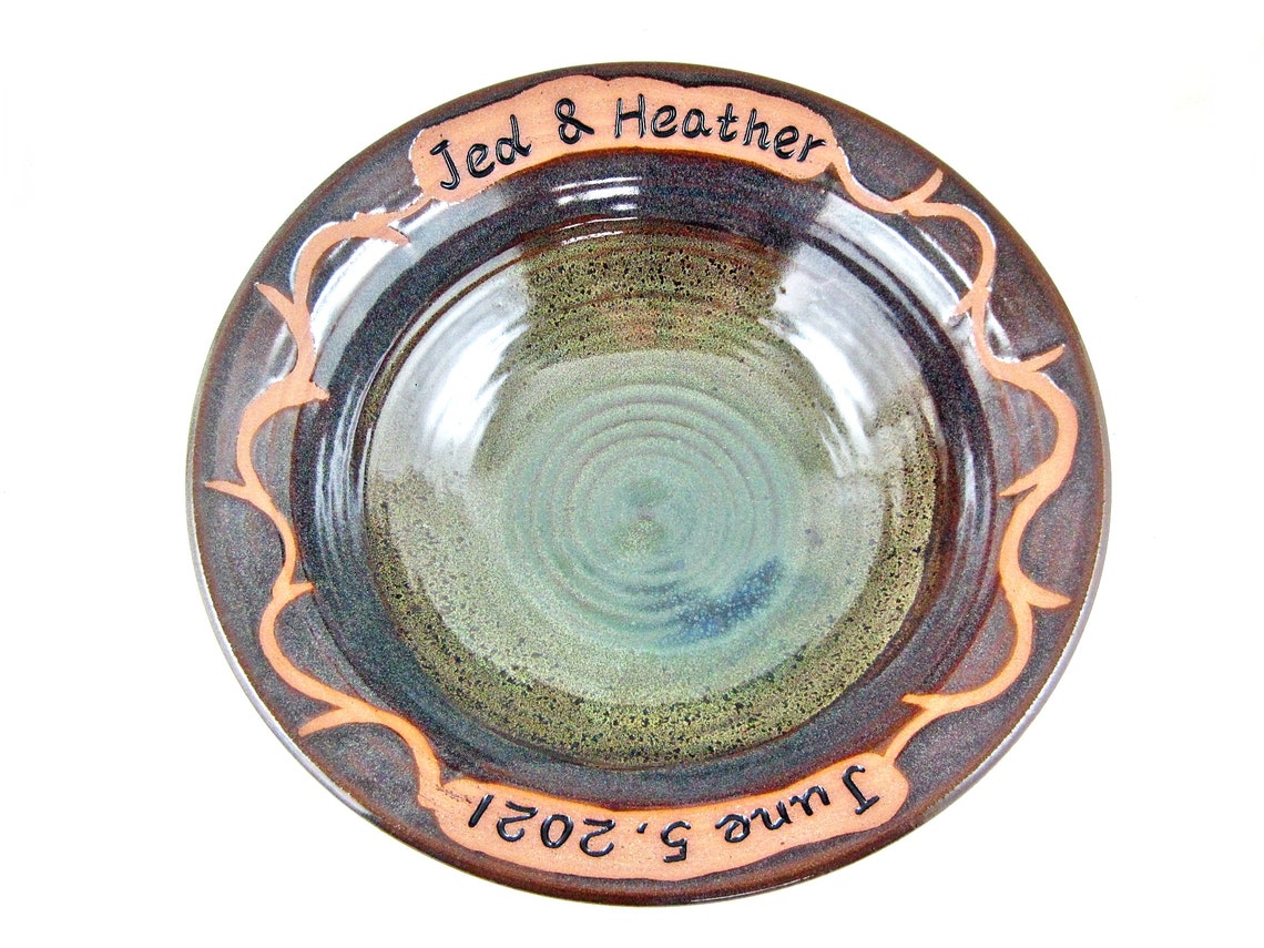 Custom Wedding Bowl Personalized Wedding Gift Engraved Pottery - Etsy