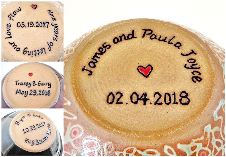 Wedding Bowl Pottery Wedding Bowl Ceramic Personalized - Etsy