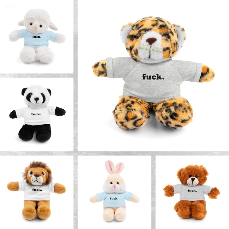 Custom Word Inappropriate Stuffed Animal, Plush Toy Adult Humor Gift ...