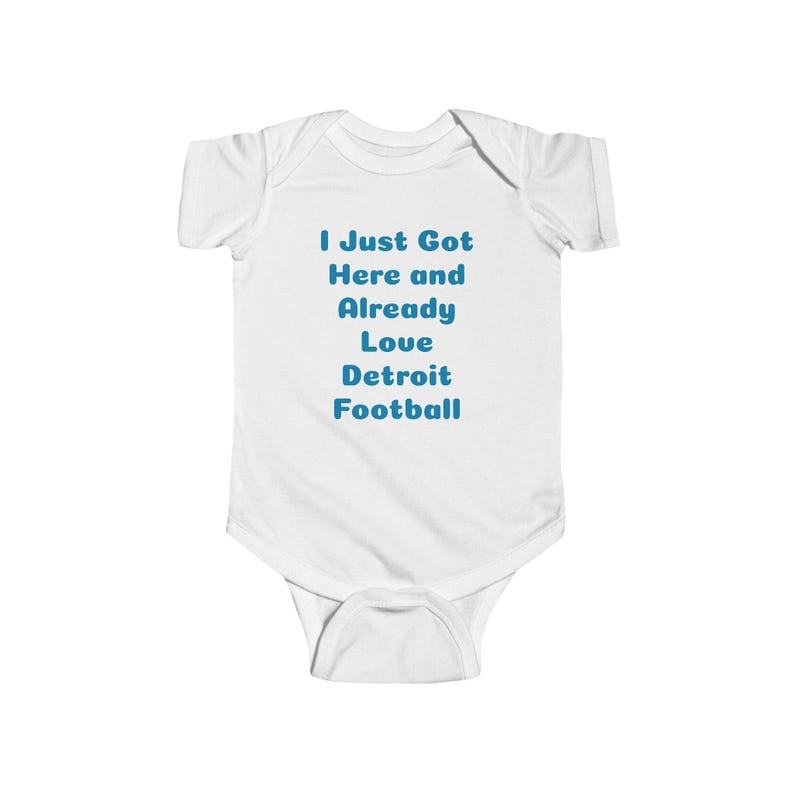 Detroit Football Baby Onesie, Funny Detroitfootball Infant Fine Jersey ...