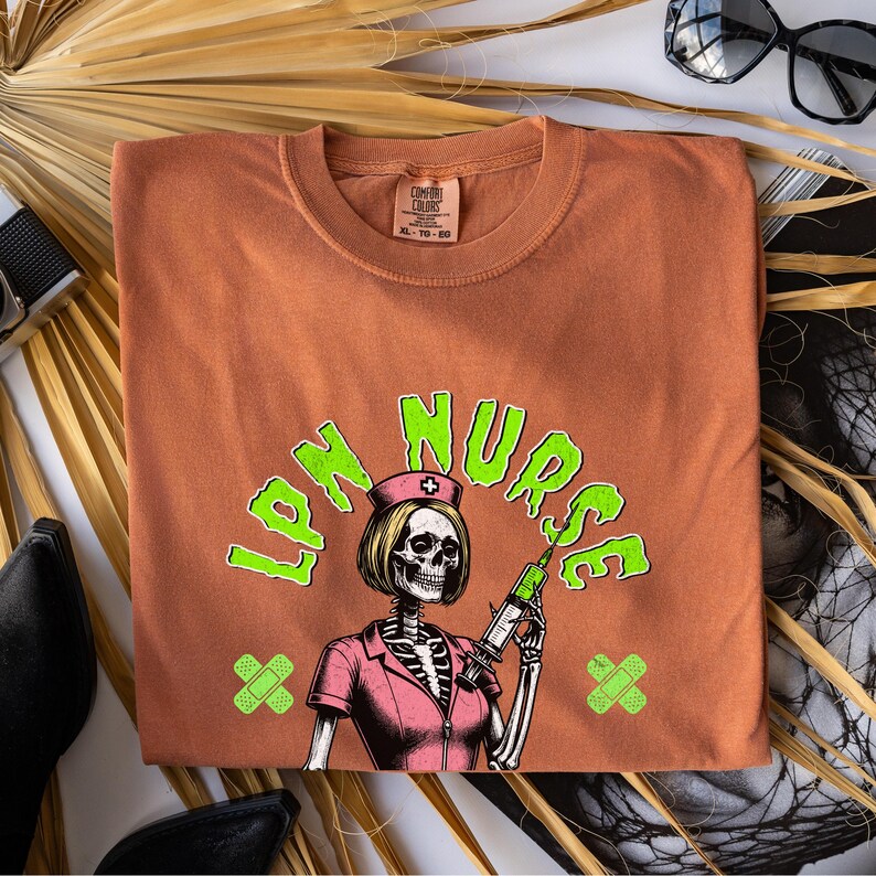 LPN Nurse Halloween Shirt, Spooky Licensed Practical Nurse Crewneck ...