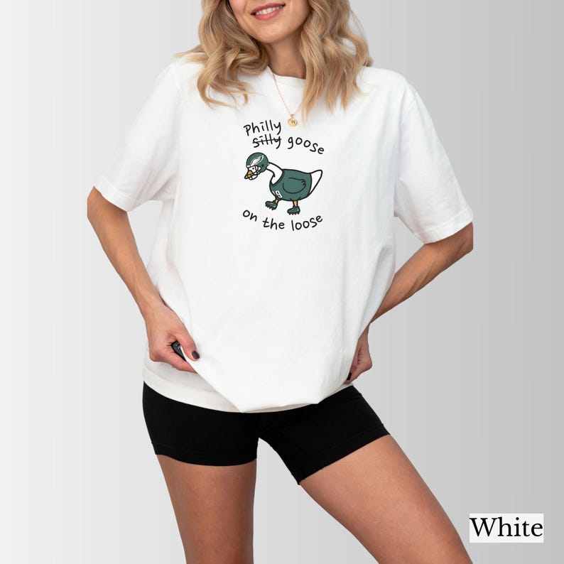 Philly Goose on the Loose UNISEX Shirt, Goose Wearing Football Jersey ...