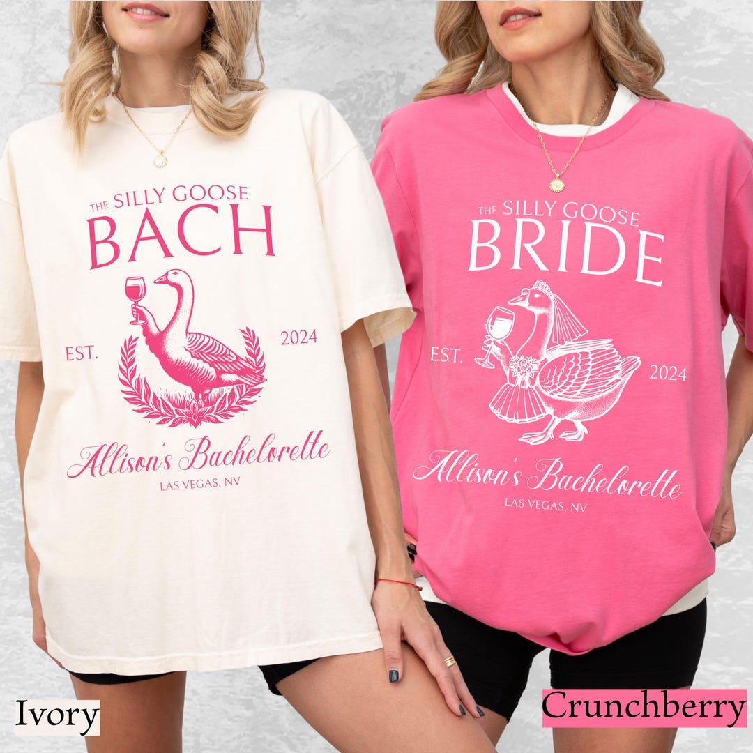 Custom Silly Goose Bachelorette Party Shirt: Personalized Bridal Gifts ...