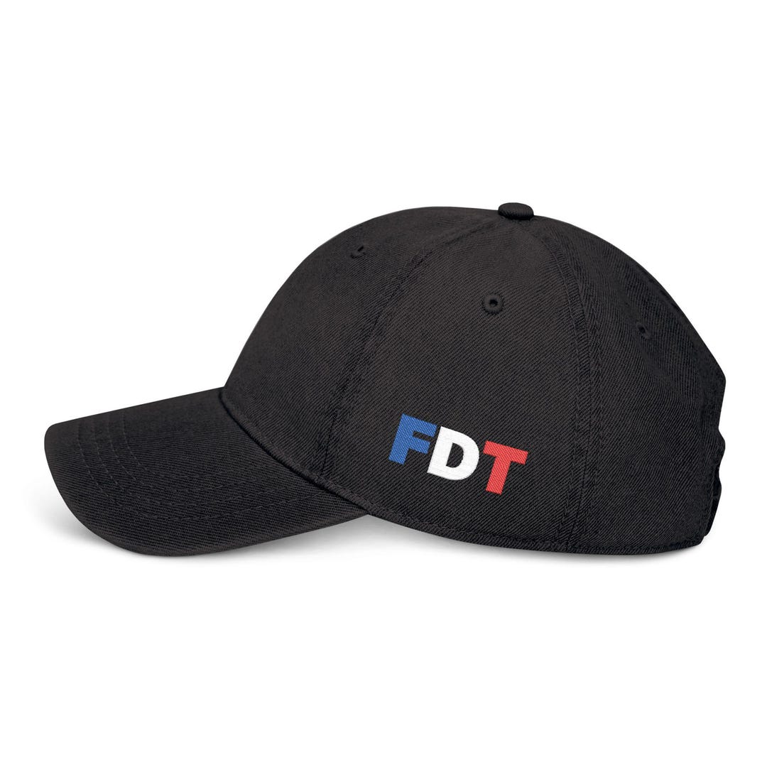 FDT Embroidered Patriotic Statement, Minimalist Red White and Blue Cap ...