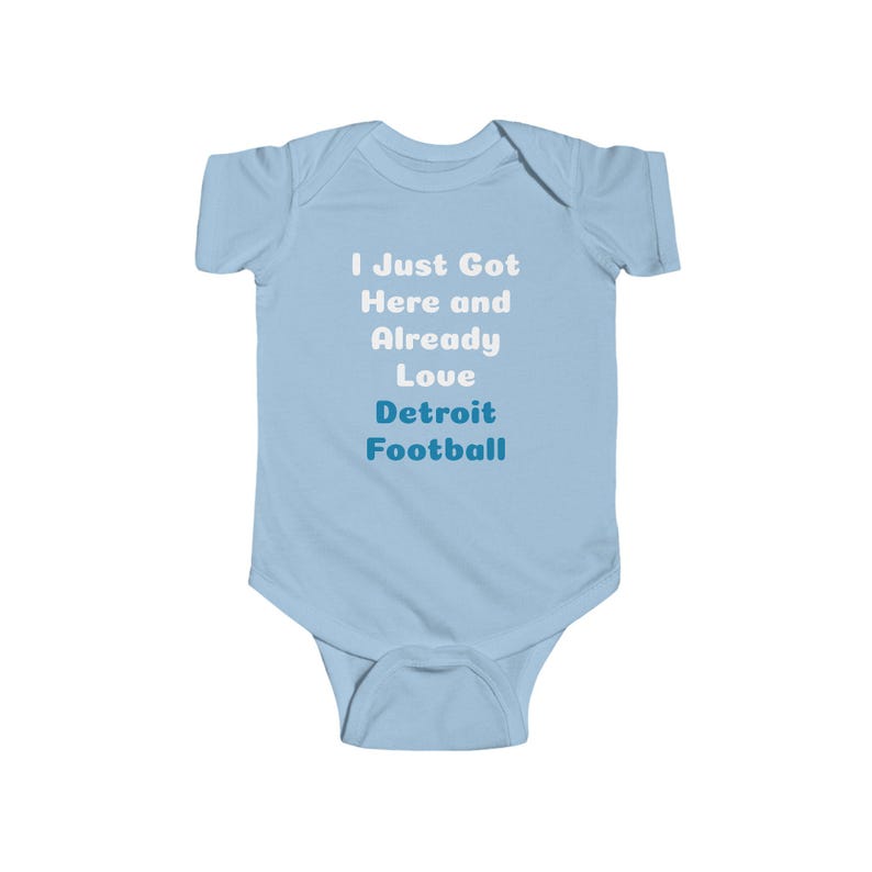 Detroit Football Baby Onesie, Funny Detroitfootball Infant Fine Jersey ...