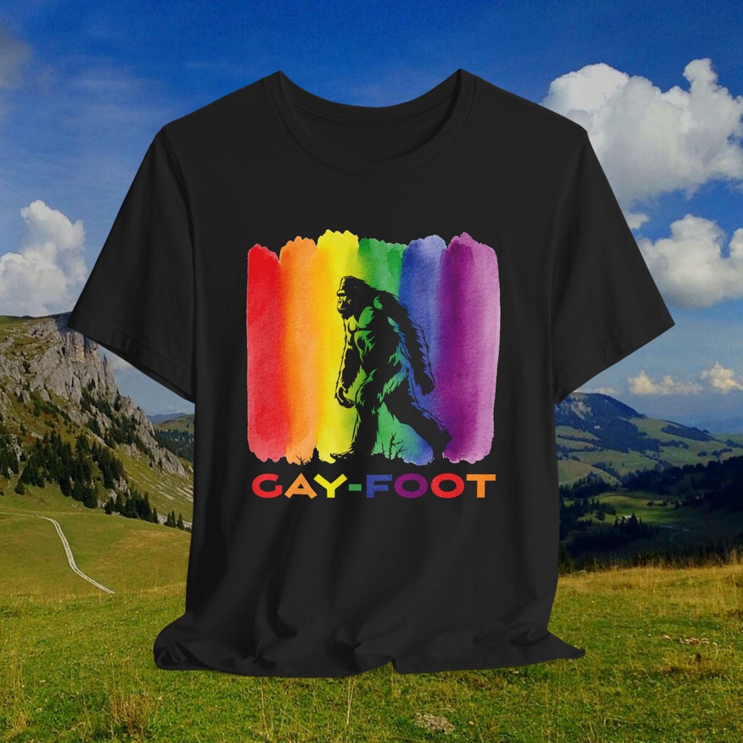 LGBTQ Big Foot Hiking Shirt, Funny Adventure Pride Shirt, Vintage ...