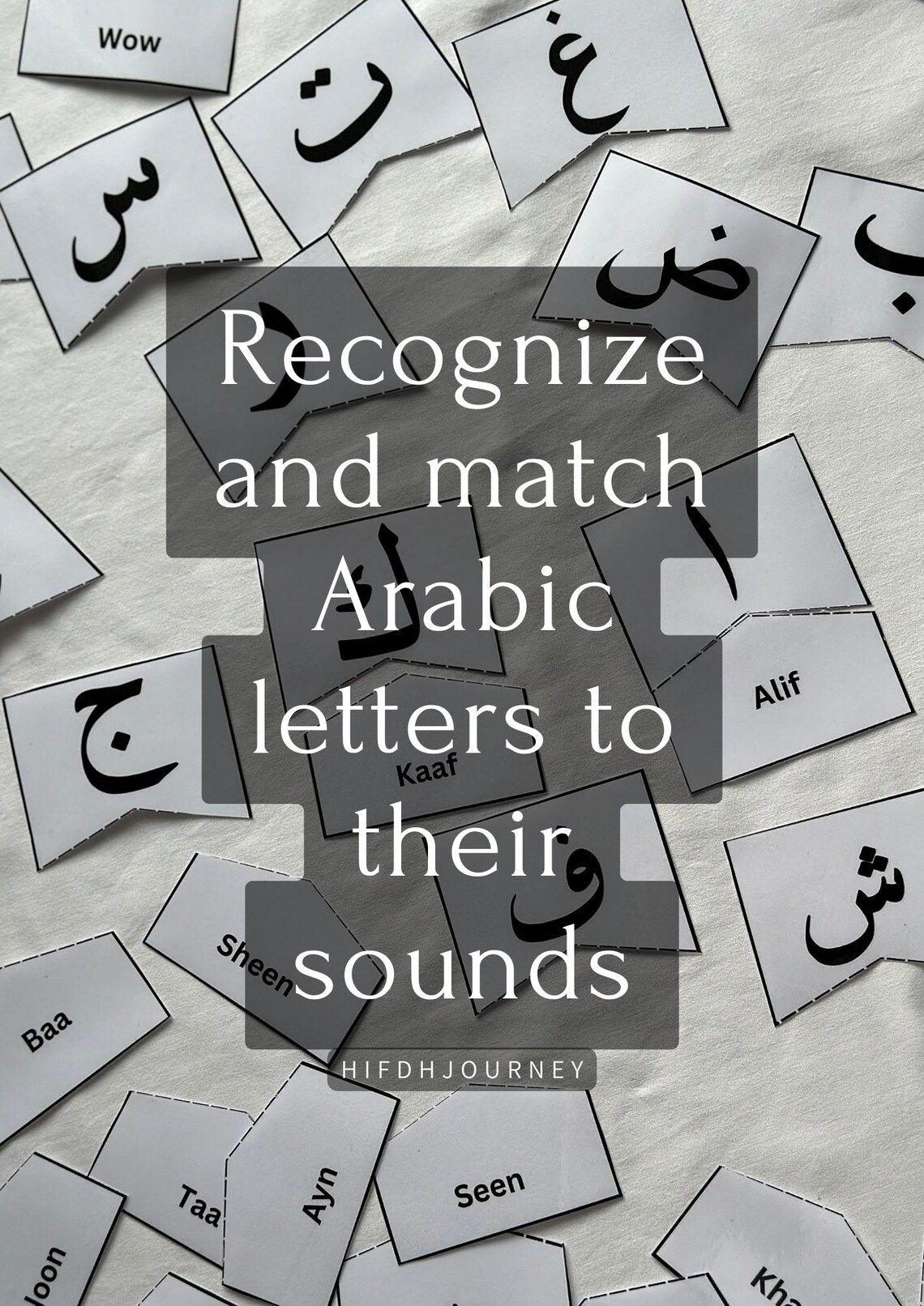 Arabic Alphabet Matching Flashcards for Kids Learn and Match Sounds ...