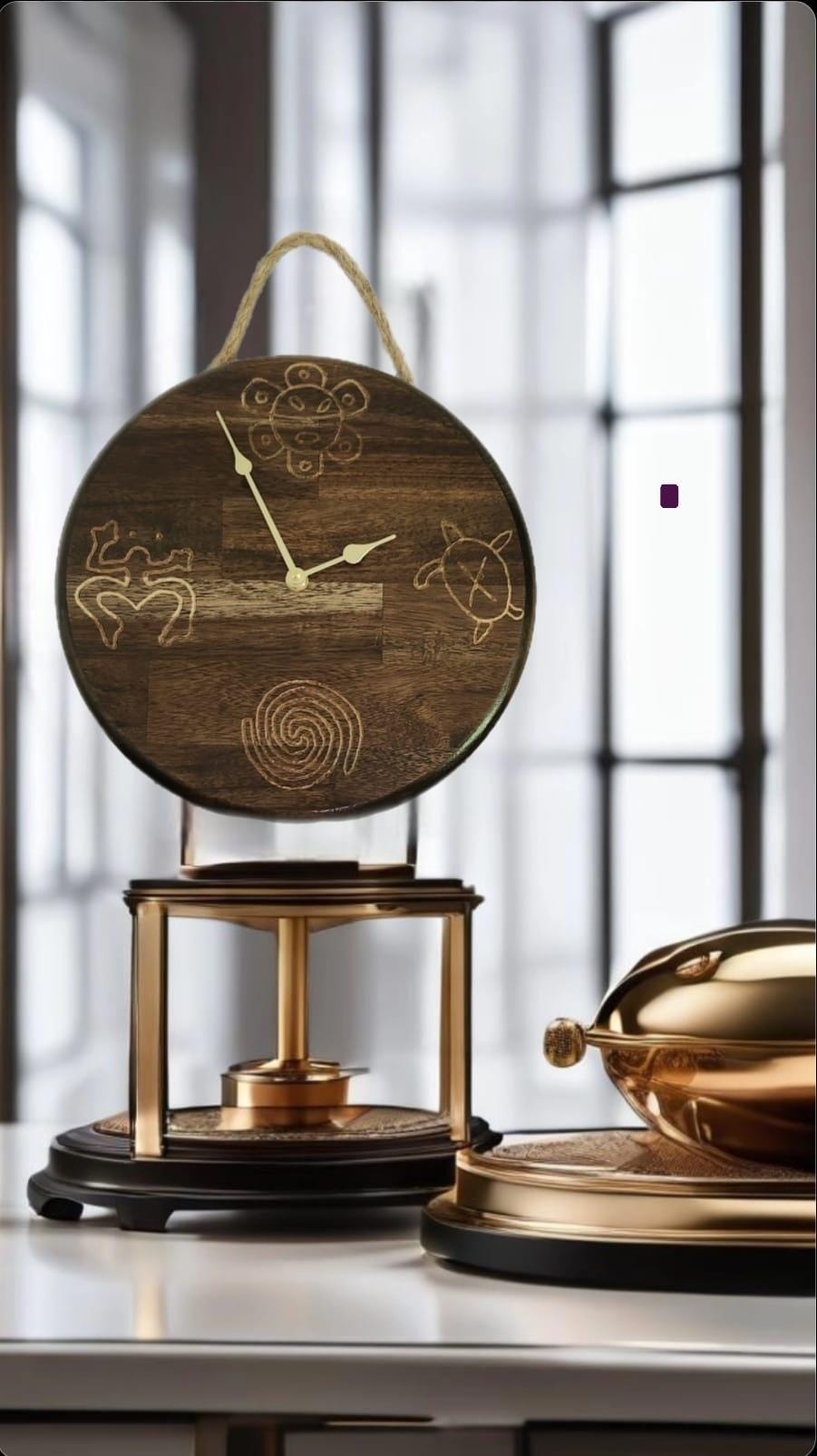 Taino Art Inspired Custom Wood Clock - Etsy