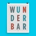Wunderbar Poster - Etsy