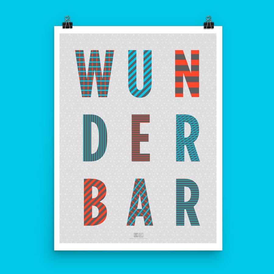 Wunderbar Poster - Etsy
