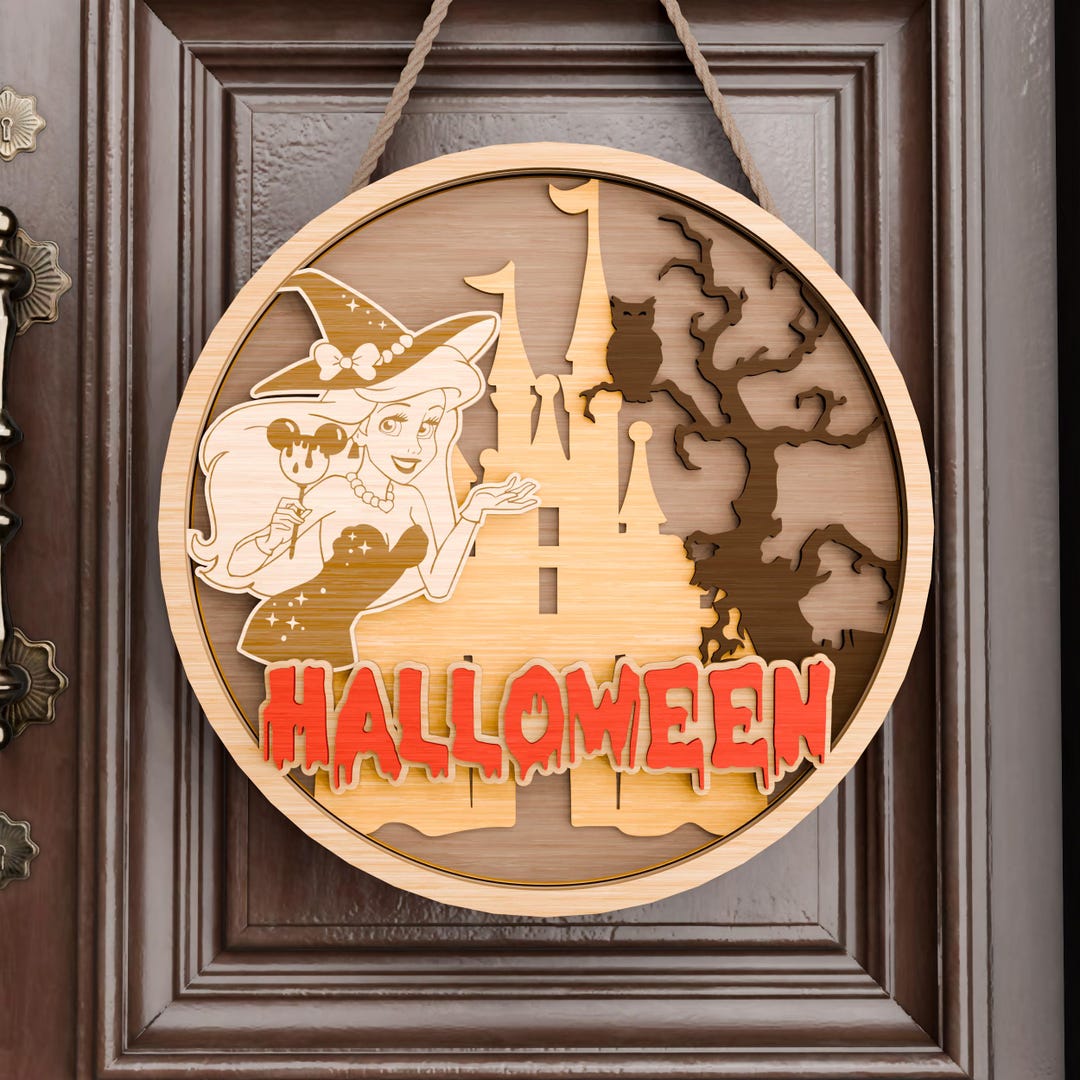 Princess Svg Laser Cut Files Princess Door Hanger Svg Boo Svg Boho ...