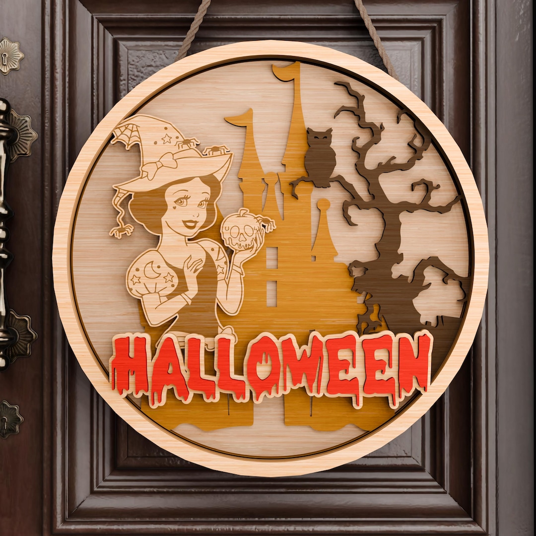 Princess Door Hanger Svg Princess Svg Boo Svg Laser Cut Files Boho ...