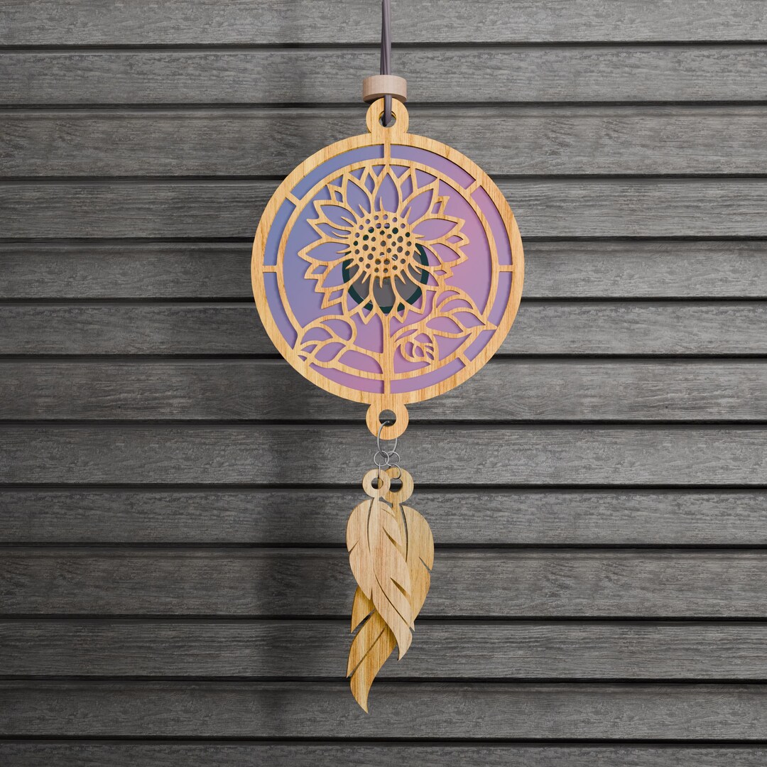 Sunflower Suncatcher SVG, DXF, PNG, Pdf, Eps, Sun Flower Ornament Sun ...