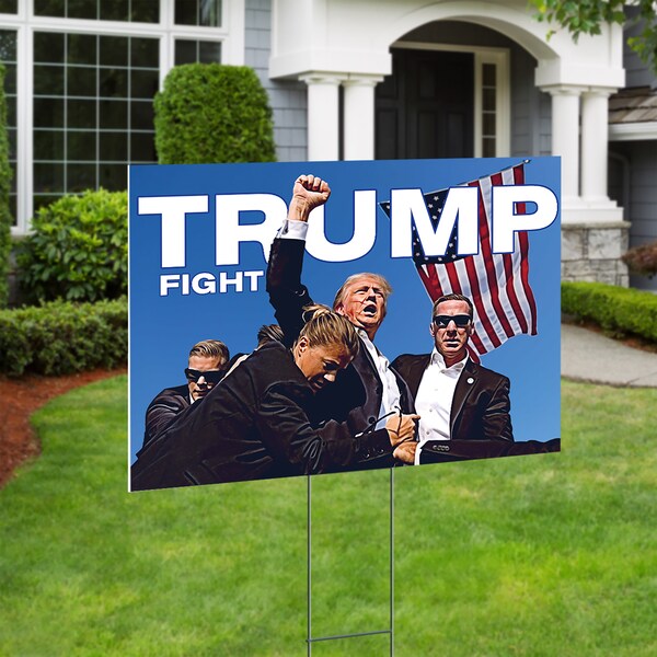 Trump Shooting Yard Sign - Etsy