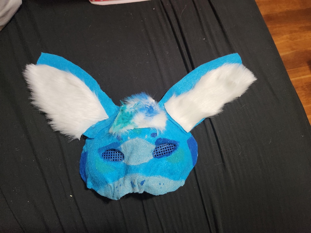 Blue Bunny Mask - Etsy