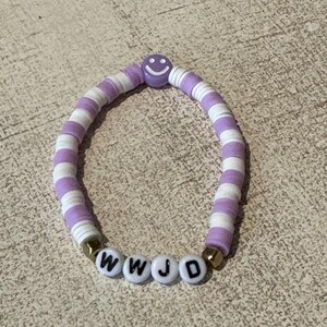Pastel WWJD Bracelets - What Would Jesus Do? Christian Handmade Heishi ...