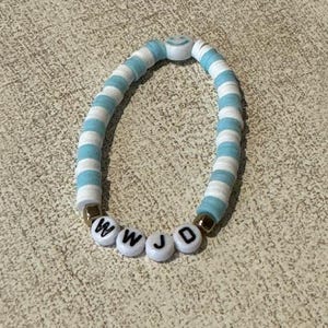 Pastel WWJD Bracelets - What Would Jesus Do? Christian Handmade Heishi ...