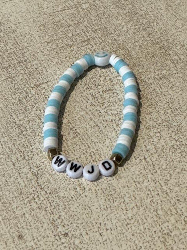 Pastel WWJD Bracelets - What Would Jesus Do? Christian Handmade Heishi ...
