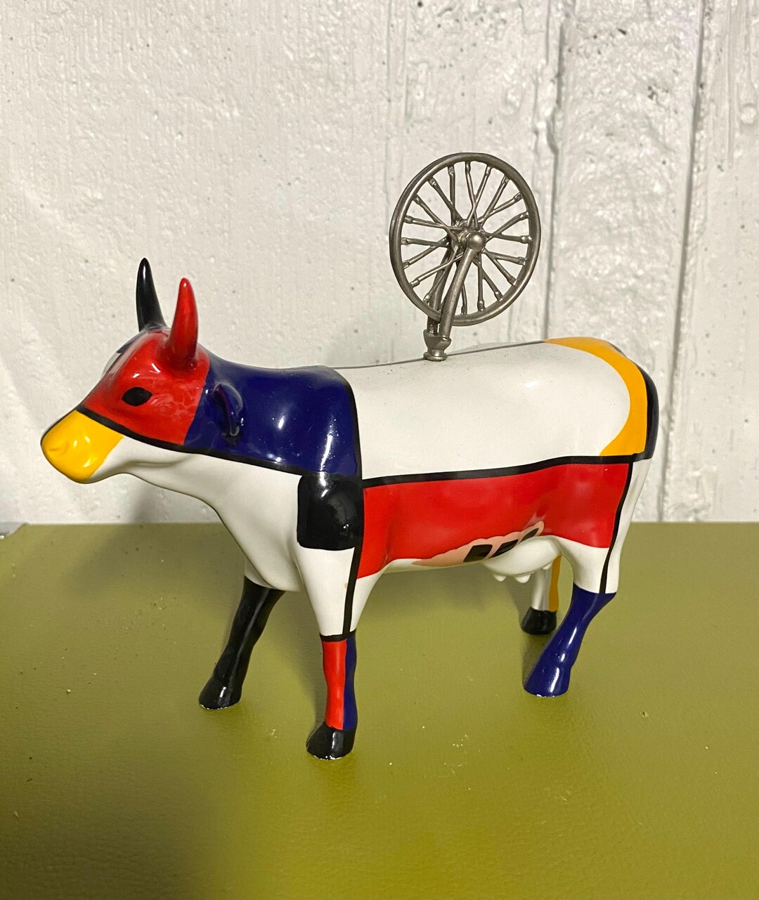 Vintage Cow Parade Mooma Figurine: Modern Art Color Block Decor - Etsy