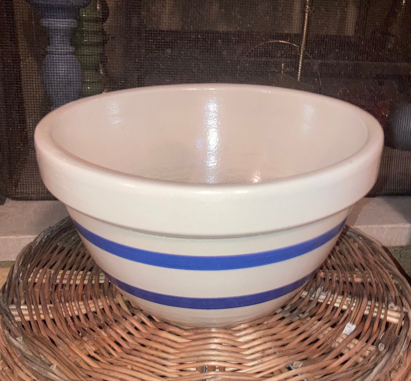 9 Large Robinson Ransbottom Blue Bands Pottery RRP - Etsy