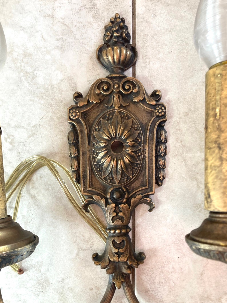 Beautiful French Revival Style, Architectural Salvage Double Candelabra ...
