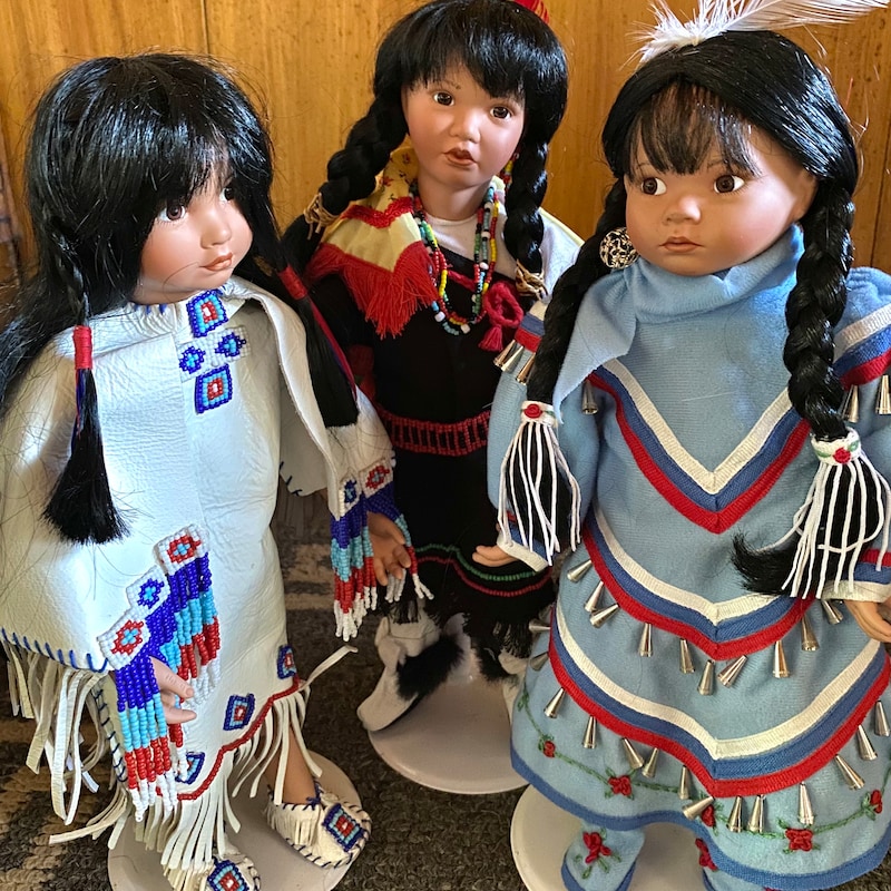 Native American Indian Porcelain Dolls - Etsy
