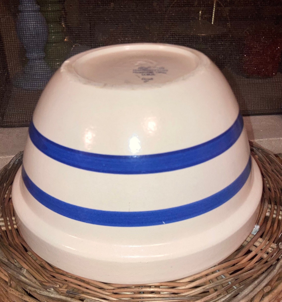 9 Large Robinson Ransbottom Blue Bands Pottery RRP - Etsy