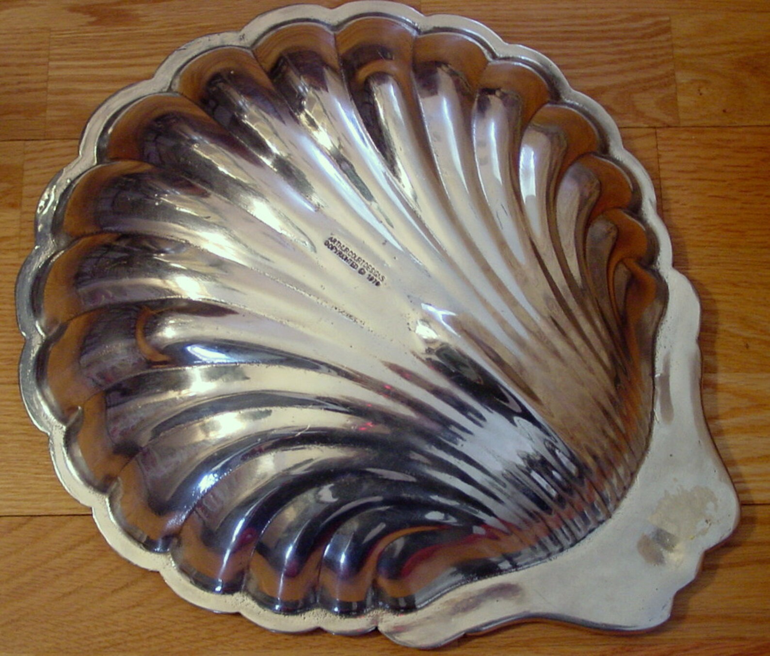 Vintage Clam Silver Bowl Shiny Sea Shell Serving Bowl XL - Etsy