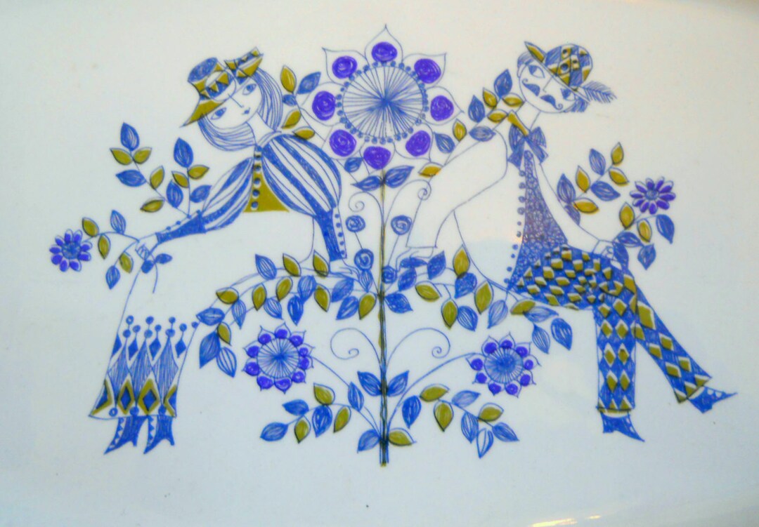 Vintage MCM Dish Stavangerflint Norway Designed by Kari Nyquist/ Figgjo ...