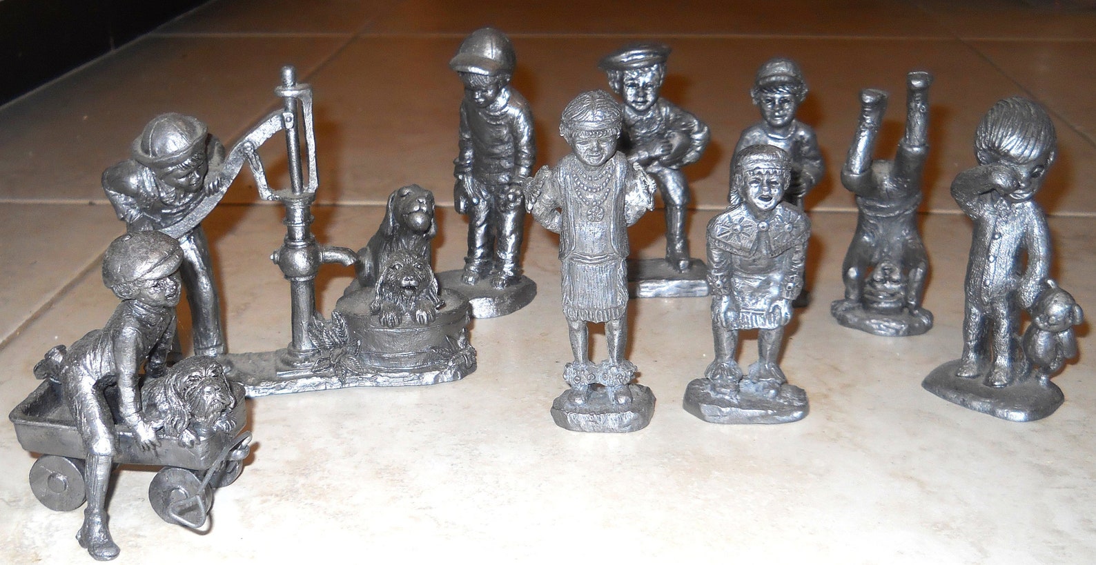 Sale Artist Michael Ricker Pewter Figurines Collection 9 Boy - Etsy