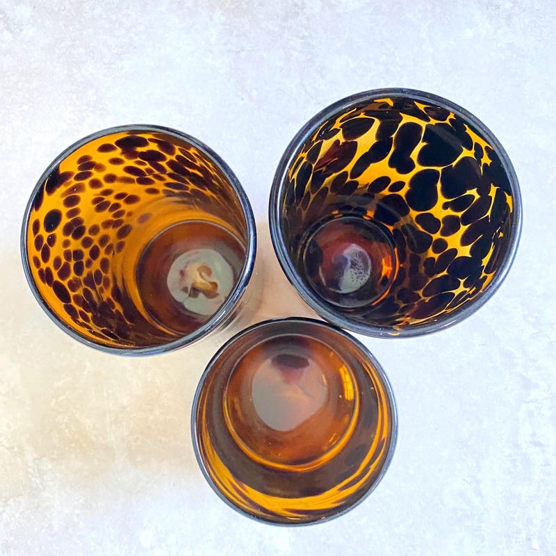 Tortoise Shell Glass - Etsy