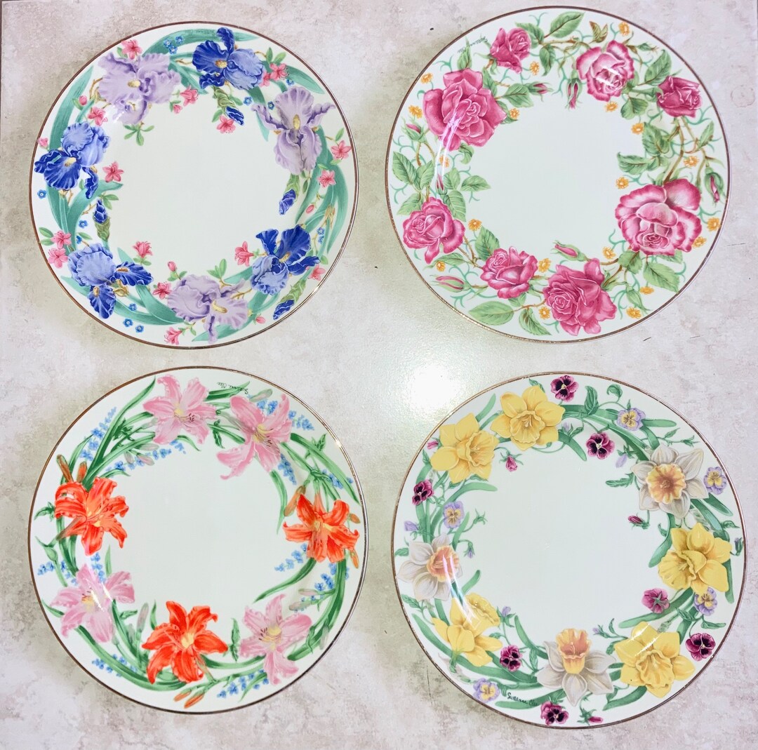 Lenox Lunch / Dessert Plates Signed by Suzanne Clee - Set of 4 1998 ...