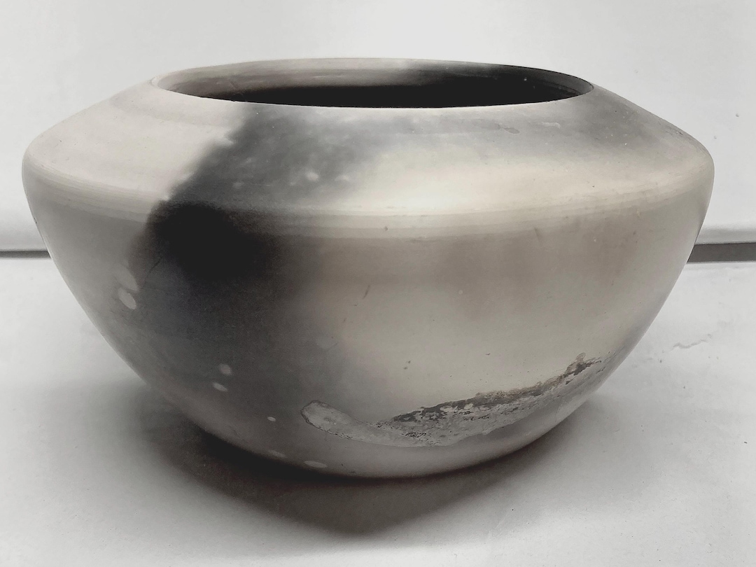 Vintage Saggar Pottery Art Bowl Handmade Planter Vase~ Boho Raku Old ...