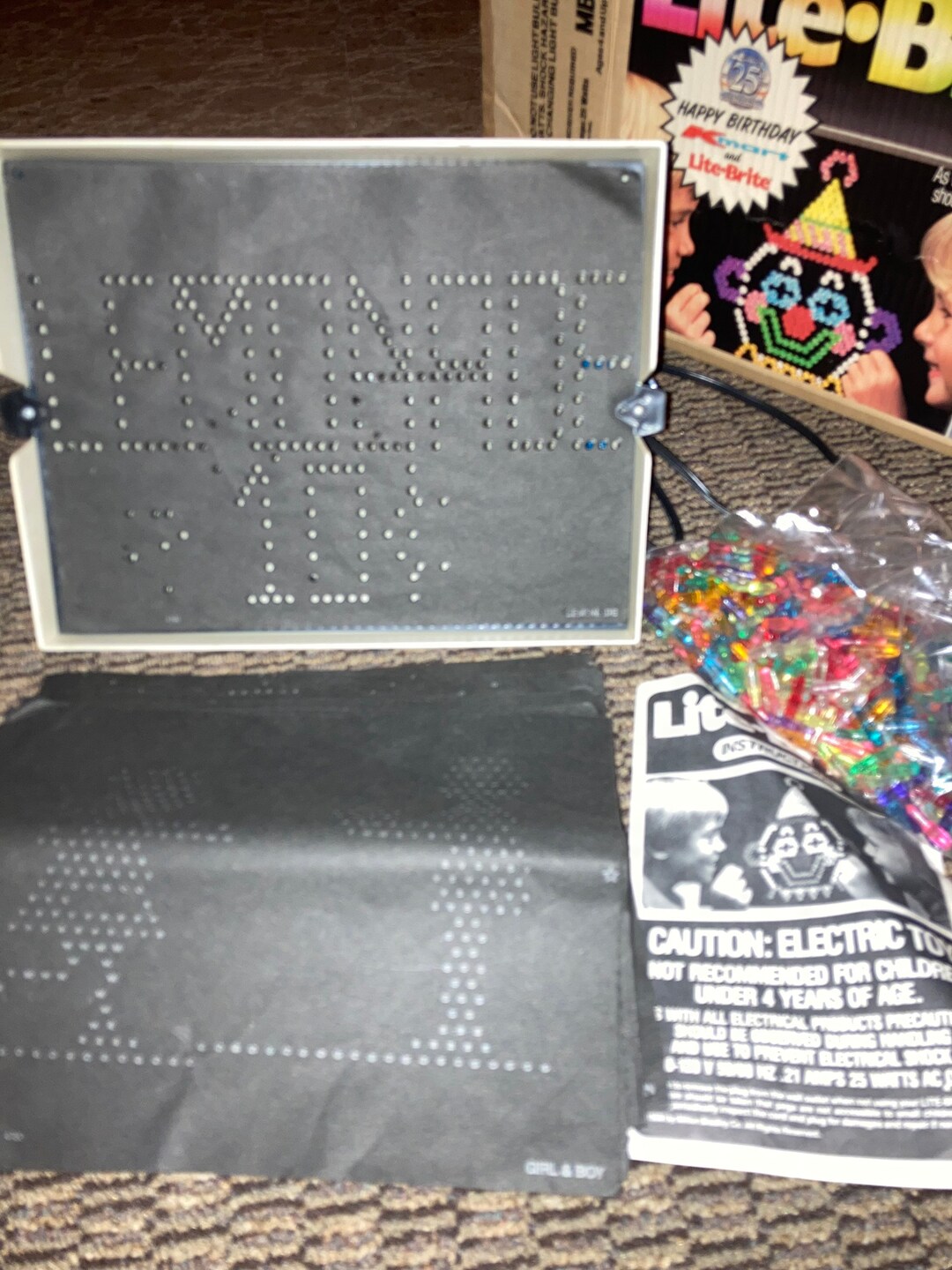 Sale ~ 1986 Original Lite Brite Electric Plug in Toy, Comes With ...